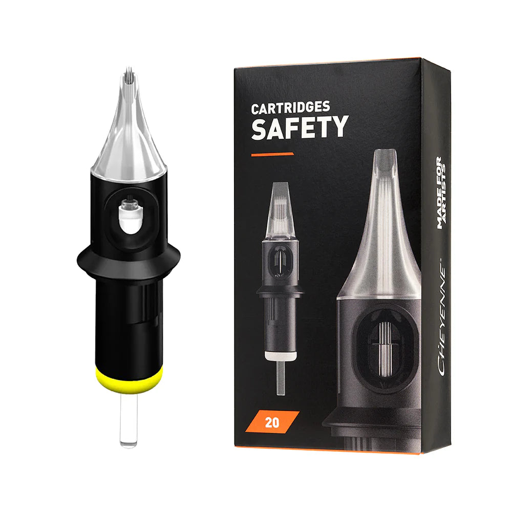 Cheyenne Safety Cartridge 20 Pack - Round Shaders – Miamitattoosupplies.com