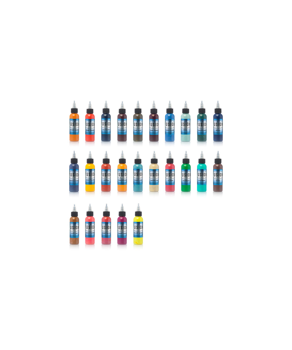 Fusion Tattoo Ink - 25 Color Set – Miamitattoosupplies.com