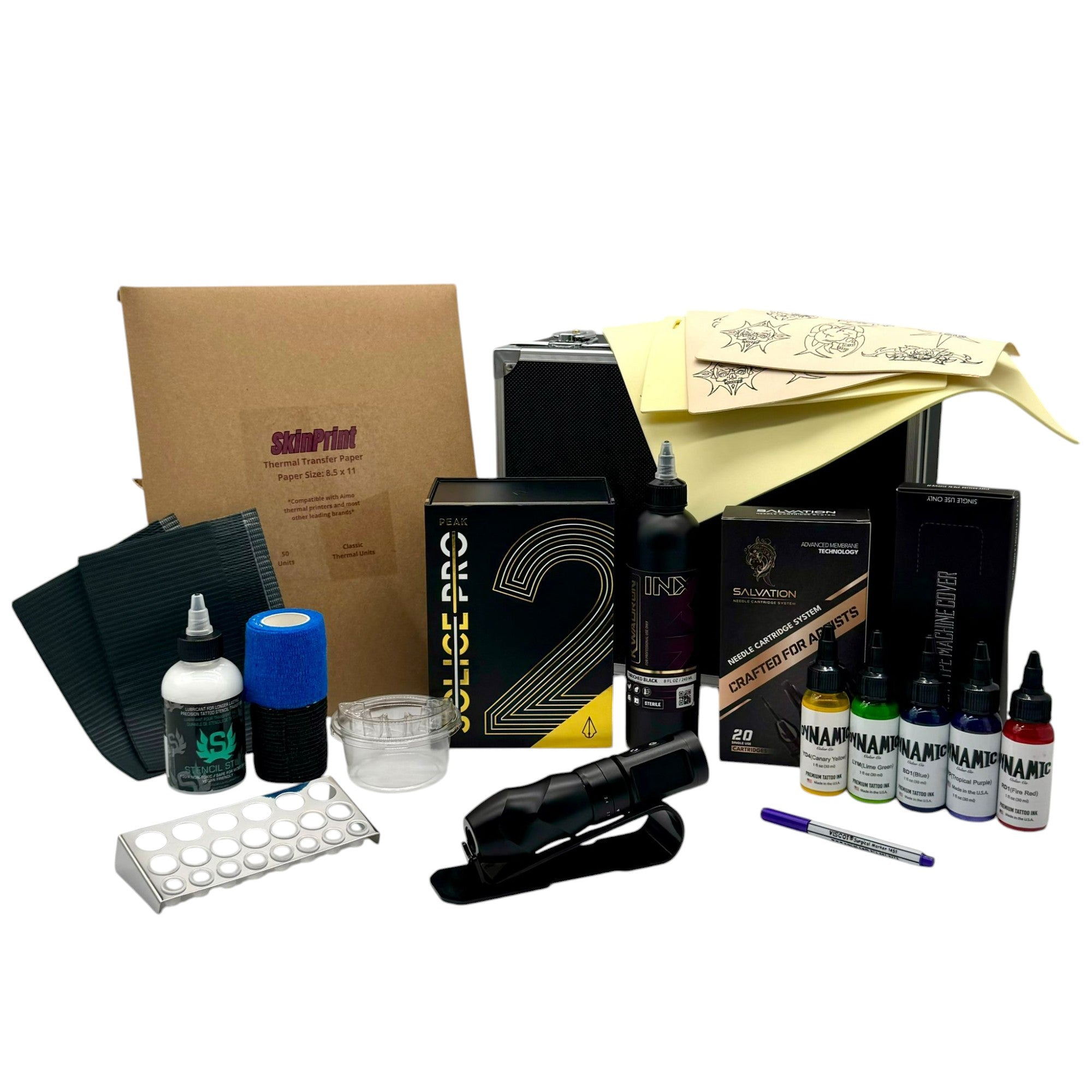 Tattoo Kit | Peak Solice Pro II Adjustable Wireless Power Pen Set ...