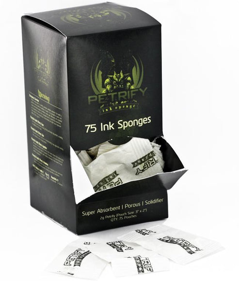 Petrify Ink Sponge - Case of 75 Pouches (2g) – Miamitattoosupplies.com