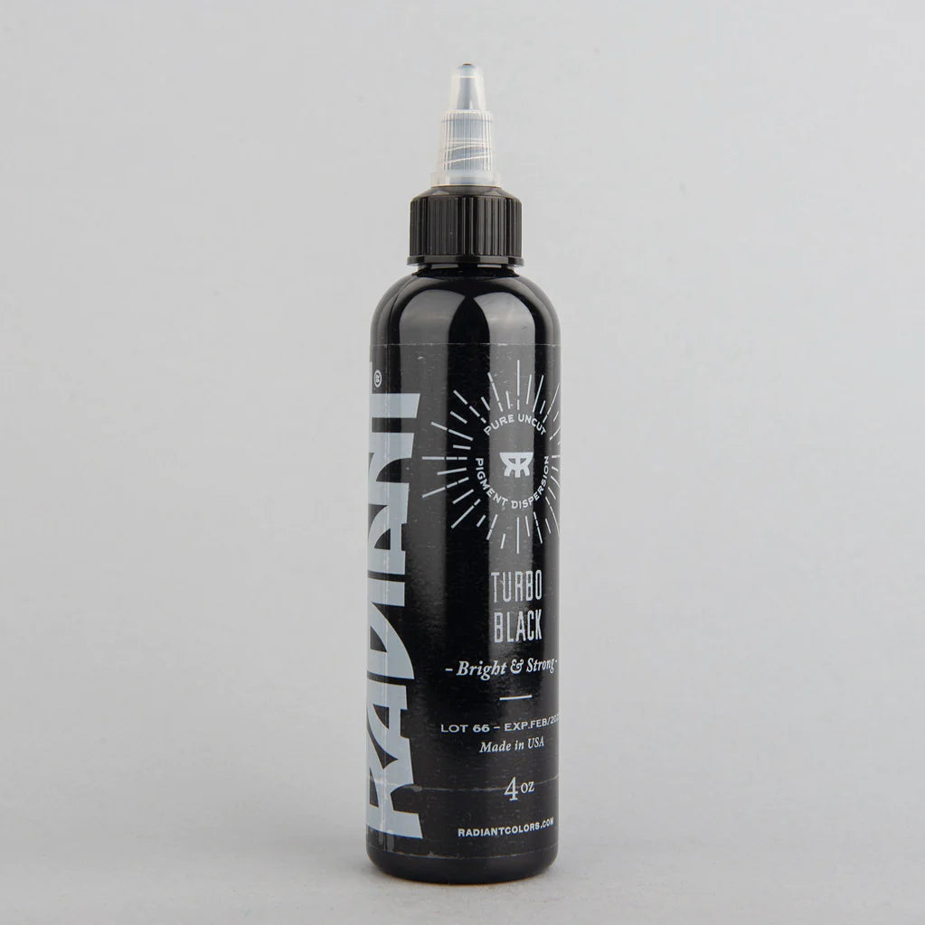 Radiant Ink - Turbo Black 1oz – Miamitattoosupplies.com